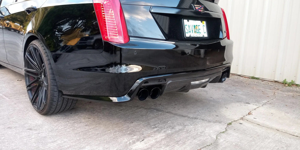 2017-'19 CTS "V3" Style Gloss Black Rear Diffuser – Savage Cadillac
